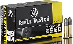 RWS 22LR Rifle Match 2134225 40 gr LRN 50 per box