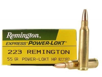 Remington 223 Rem Ammunition Power-Lokt R223R2 55 Grain Hollow Point 20 ...