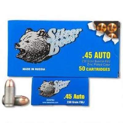 Silver Bear 45 Auto AS45FMJ 230 Grain Full Metal Jacket 50 rounds