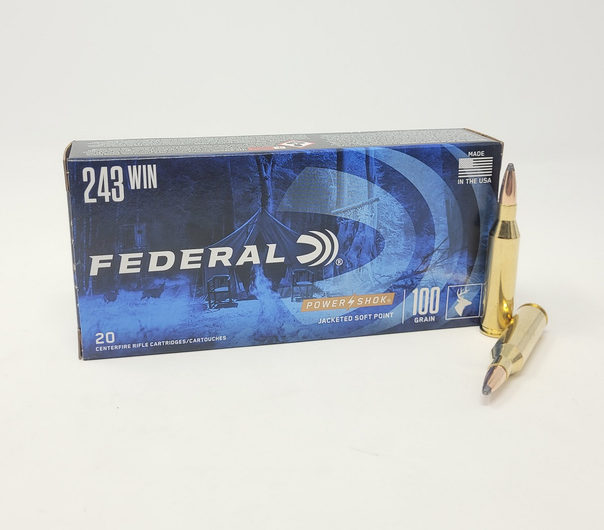 Federal 243 Win Power-Shok F243B 100 gr SP 20 per box