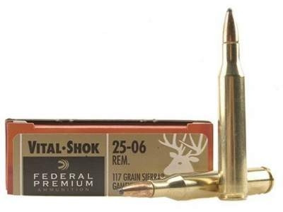 Federal 25-06 Premium Vital-Shok 117 gr Sierra Gameking BTSP 20 per box