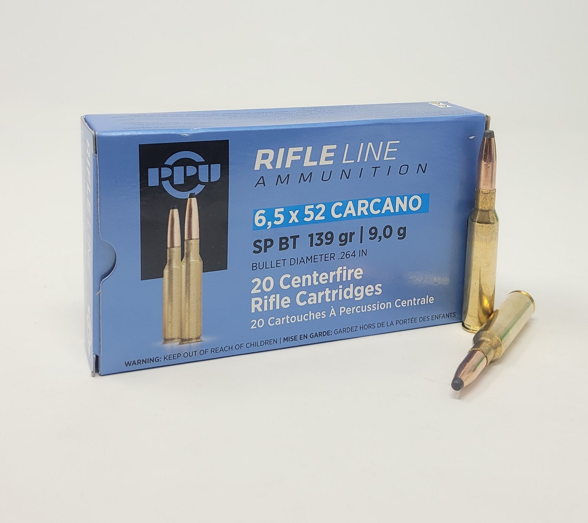 Prvi PPU 6.5x52mm Carcano Ammunition Rifle Line PP6SP 139 Grain Soft ...