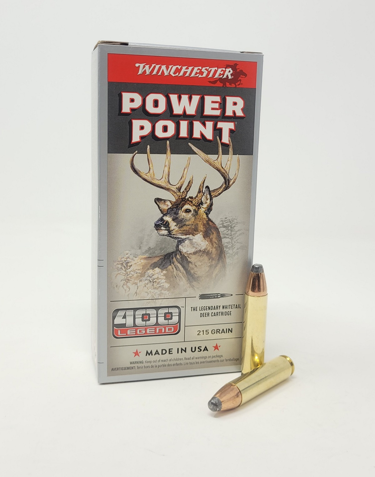 Winchester 400 Legend Ammunition Power Point X4001 215 Grain Jacketed ...