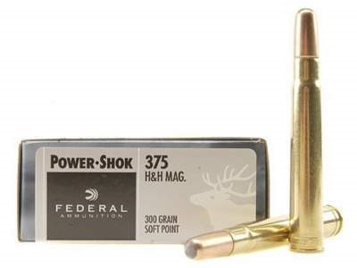 Federal 375 H&H Ammunition Power-Shok F375B 300 Grain Soft Point 20 rounds