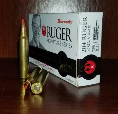 Hornady 204 Ruger Ammunition H83214 32 Grain V-MAX 20 Rounds