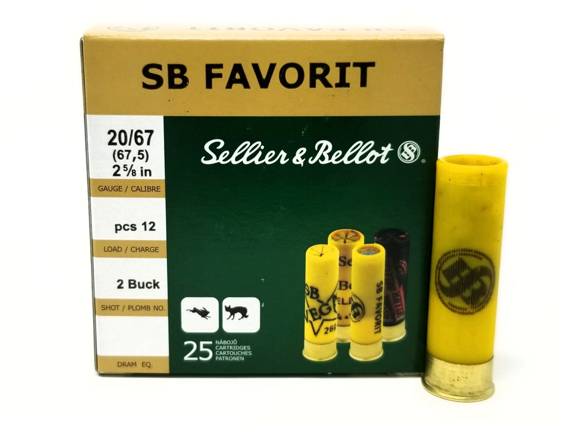 Sellier & Bellot 410 Bore Ammunition SB410SDB 3" Dual Pellet Load 15 Pieces BB Buck 2 Pieces 000 ...