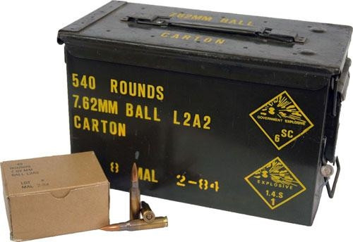 Saltech 7.62x51mm Ball M80 Ammunition 150 Grain Full Metal Jacket Boat ...