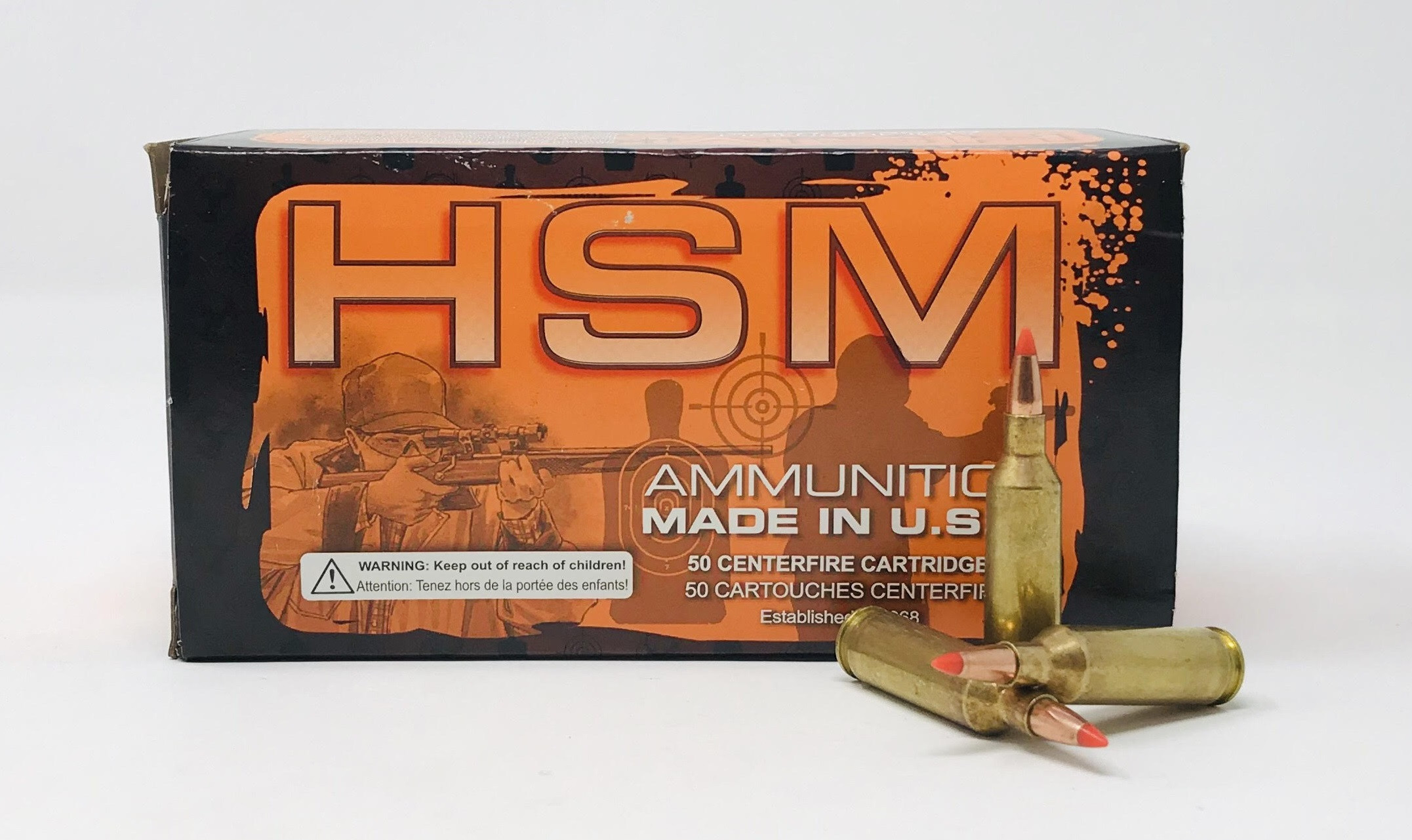 HSM 17 Fireball Ammunition 17FB1N 20 Grain V-Max 50 Rounds