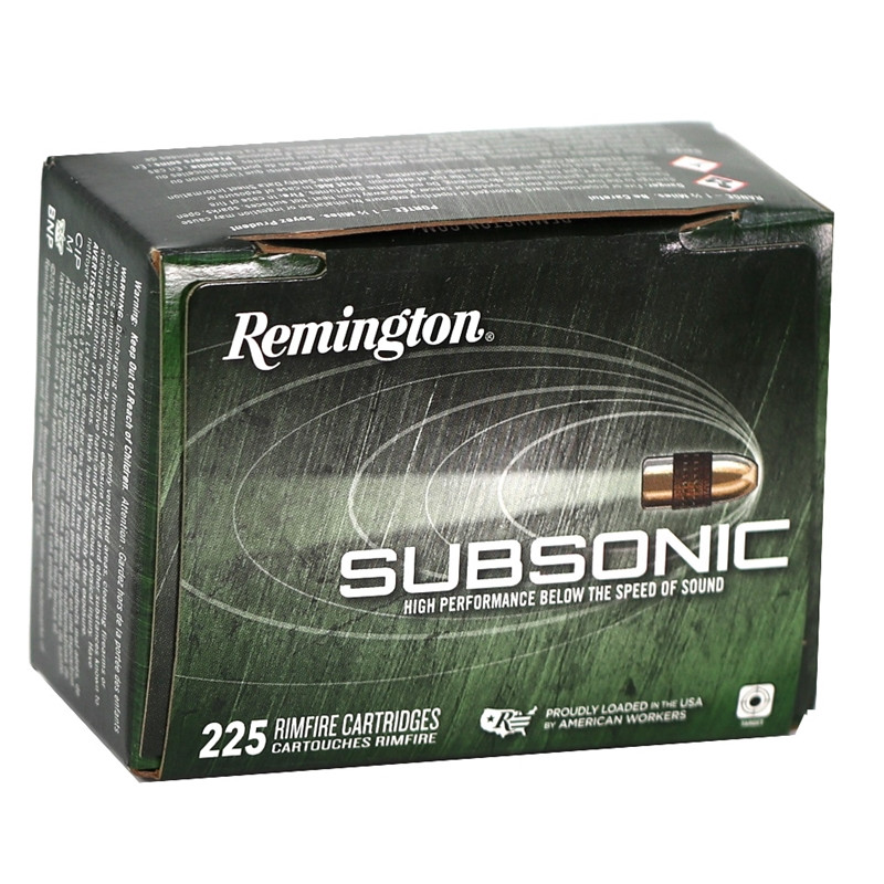 Remington 22 Long Rifle Ammunition Subsonic SS225 40 Grain Copper ...