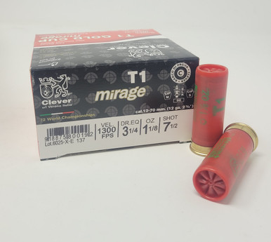 Clever 12 Gauge Ammunition T1 Sporting Clay #7.5 Shot 2-3/4" 1-1/8oz ...