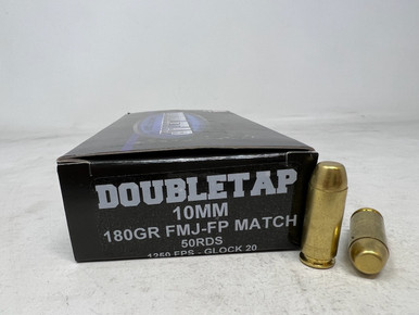 DoubleTap 10mm Ammunition 10MM180T50 180 Grain Full Metal Jacket Flat ...
