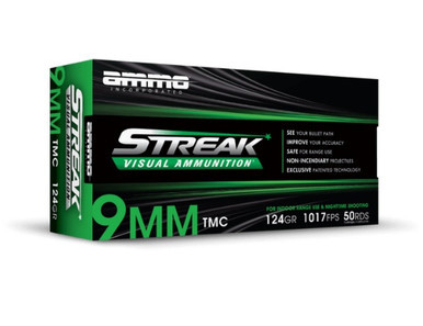 Ammo Inc 9mm Ammunition Green Streak Visual AI9124TMCSTRKGRN50 124 ...