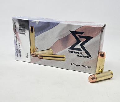 Sigma Ammo 45 Long Colt Ammunition SA45LCFP 250 Grain Flat Point Full ...