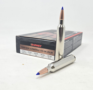 Barnes 7mm RUM Ammunition VOR-TX Long Range B28985 145 Grain All Copper ...