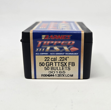 Barnes 22 Cal (.224 Dia) Reloading Bullets Copper TTSX B30185 50 Grain ...