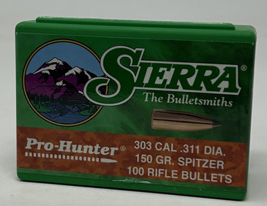 Sierra 303 Cal (.311 Dia) Reloading Bullets Pro Hunter SRAA2300 150 ...