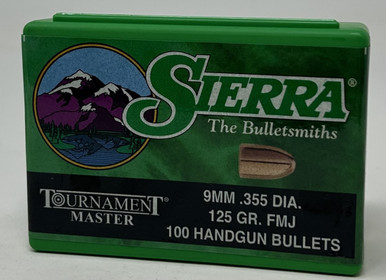 Sierra 9mm (.355 Dia) Reloading Bullets Tournament Master SRAA8120 125 ...