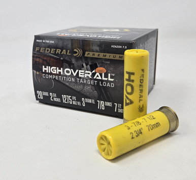 Federal Premium 20 Gauge Ammunition High Over All HOA20H75CASE 2-3/4 ...