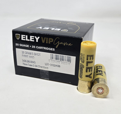 Eley 20 Gauge Ammunition VIP Game E42828000VG 2-3/4" #5 Shot 1oz ...