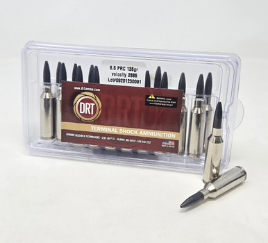 DRT 6.5mm PRC Ammunition DRT165PRC13520 135 Grain Terminal Shock Hollow ...