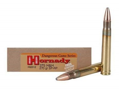 Hornady 375 H&H Magnum H82312 Dangerous Game Ammunition 270 Grain Spire ...