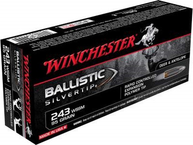 Winchester 243 WSSM Ammunition Supreme SBST243SSA 95 Grain Ballistic ...