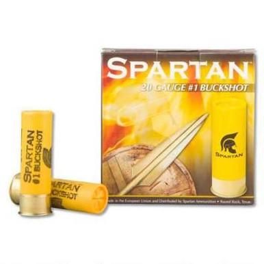 Spartan 20 Gauge Ammunition SA2000 2-3/4" #1 Buckshot 9 Pellets CASE ...