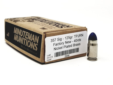 Minutemen Munitions 357 Sig Ammunition MM2646 125 Grain Total Polymer ...