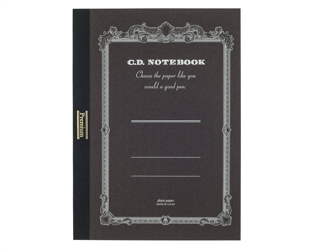 APICA Premium CD Notebook - A5, Blank - Black - Cardinal Pens & Paper