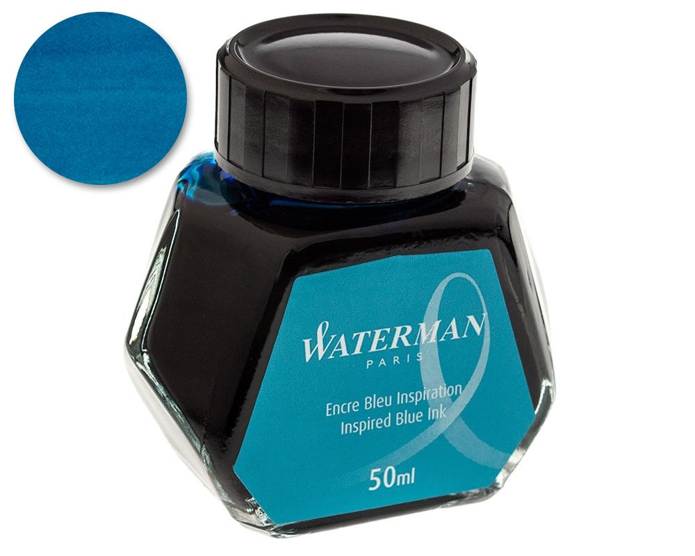 Waterman Inspired Blue Ink (50ml Bottle) - Cardinal Pens & Paper