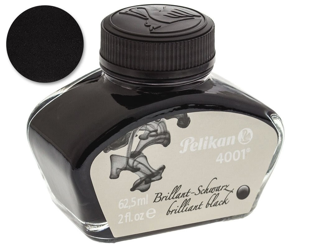 Pelikan 4001 Brilliant Black Ink (62.5ml Bottle) - Cardinal Pens & Paper