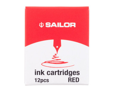 Sailor Red Ink Cartridges (12 Pack) - Cardinal Pens & Paper