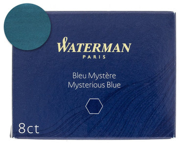 Waterman Mysterious Blue Long Ink Cartridges (8 Pack) - Cardinal Pens ...