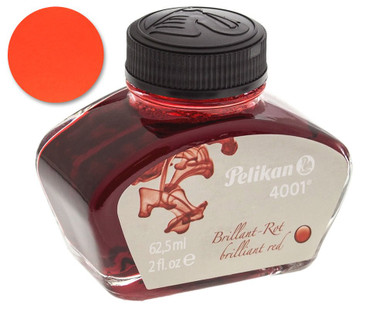 Pelikan 4001 Brilliant Red Ink (62.5ml Bottle) - Cardinal Pens & Paper