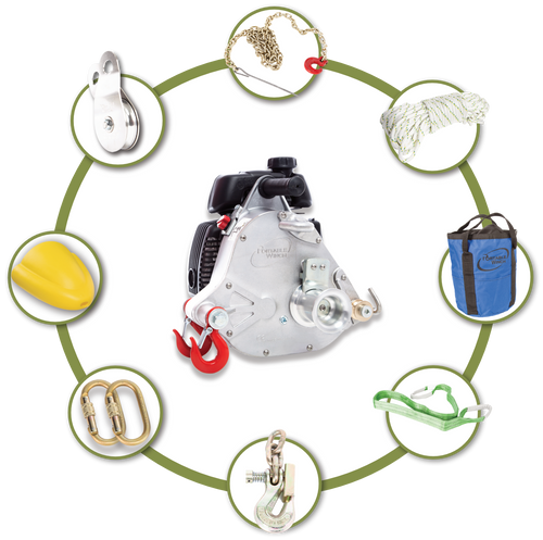 Portable Winch PCW5000 Forestry Kit - Northern Woodsmen