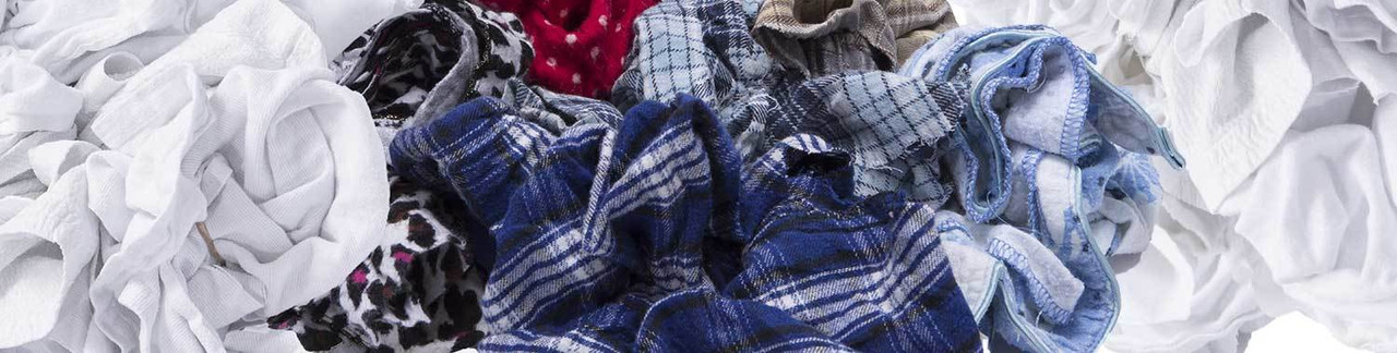 Bulk Flannel Rags - Wholesale Recycled Cotton Rags
