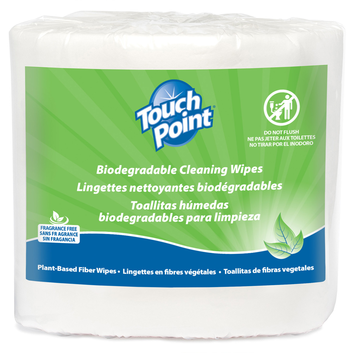 TouchPoint® Biodegradable Cleaning Wipes 2 Roll Case