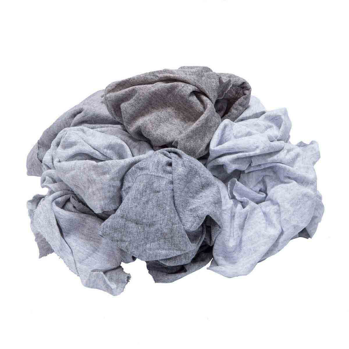 Wholesale T-shirt Rags Bulk Recycled White with Logos 50 Lb. Box