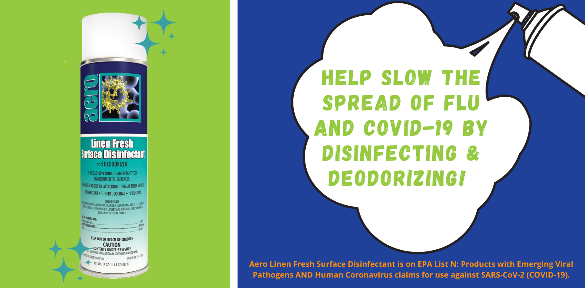 Aero Linen Fresh Surface Disinfectant Now Available - ERC Wiping Products