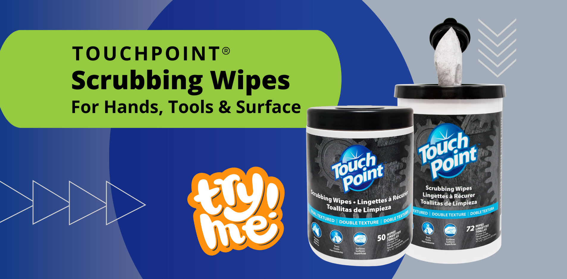 Try TouchPoint Scrubbing Wipes Today - ERC Wiping Products