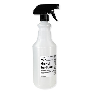 Hand Sanitizer - 75% Isopropyl Alcohol - 12 Quart Case