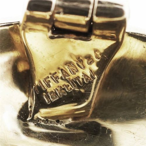 Tiffany + Co 18k Yellow Gold Green Yellow Enamel Heart Pin ...