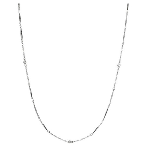15 Carat Diamond Bar Link by the Yard Platinum Necklace petersuchyjewelers