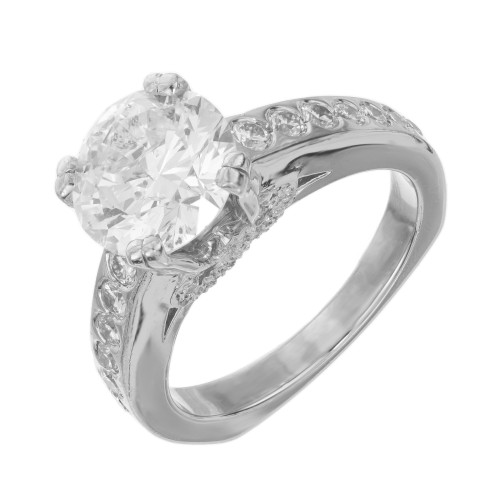Peter Suchy EGL Certified 2.44 Cart Diamond Solitaire Platinum ...
