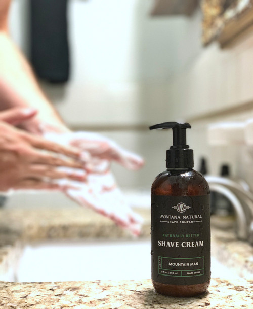 Pump Shave Cream for a Naturally Better Shave