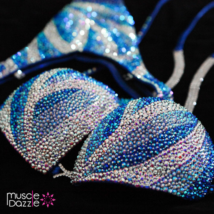 Light Blue Crystal Competition Suit | Affordable