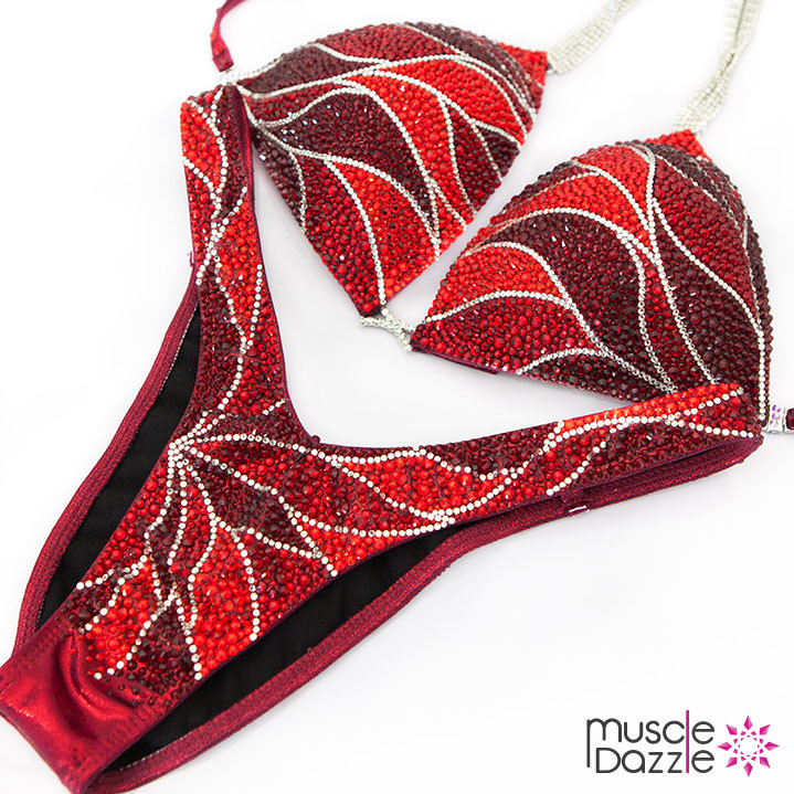 Red Plain Figure Posing Suit