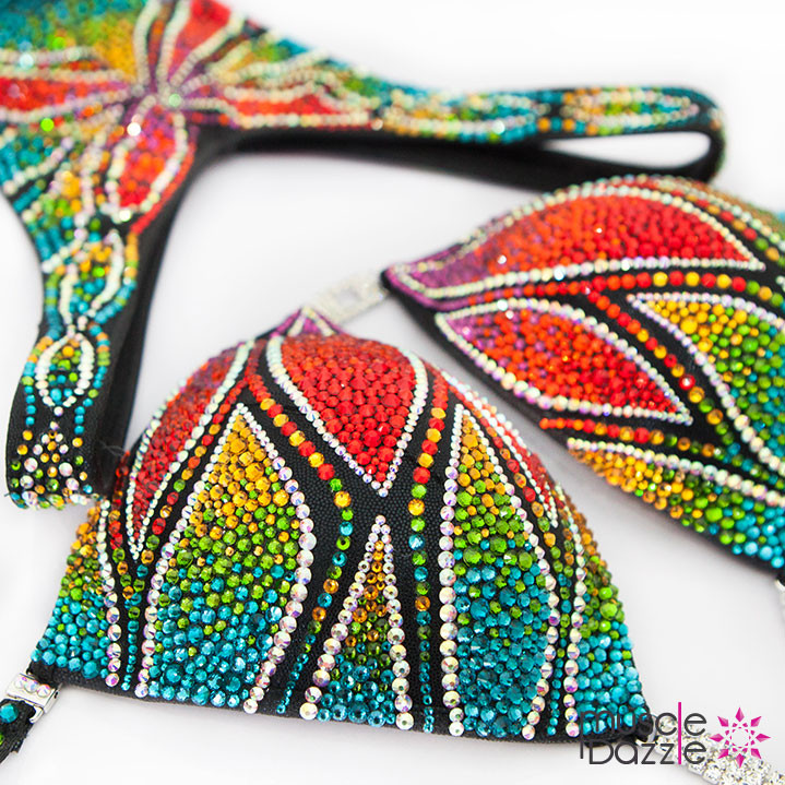 A Figure Competition Suit With Jaw-Dropping Colors