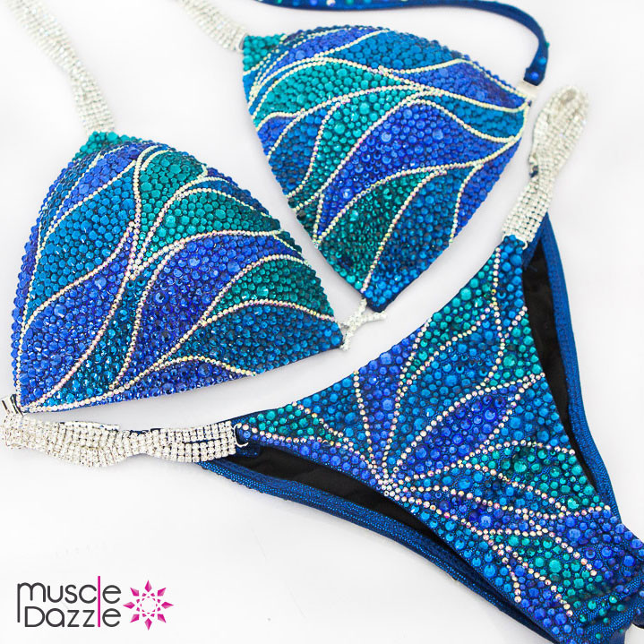 Custom Made Blue Competition Bikini