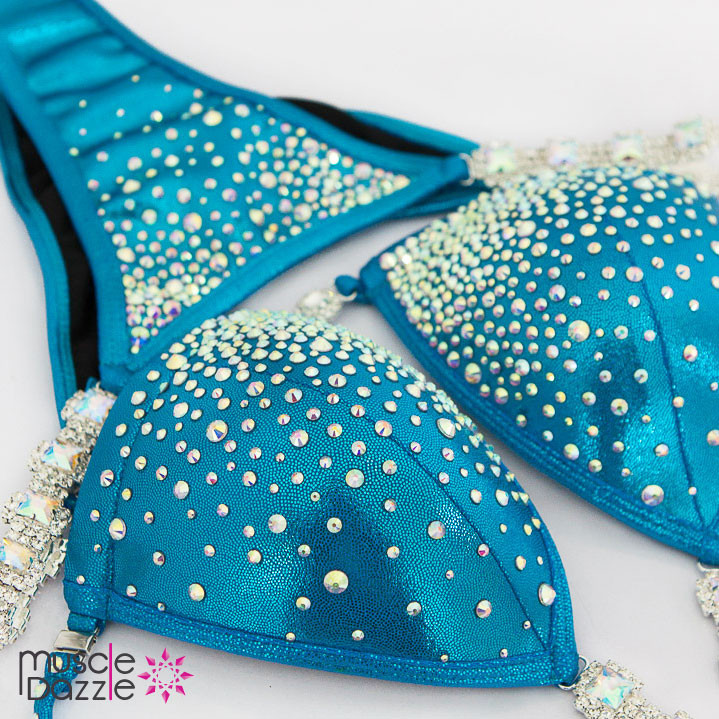 Light Blue Crystal Competition Suit | Affordable
